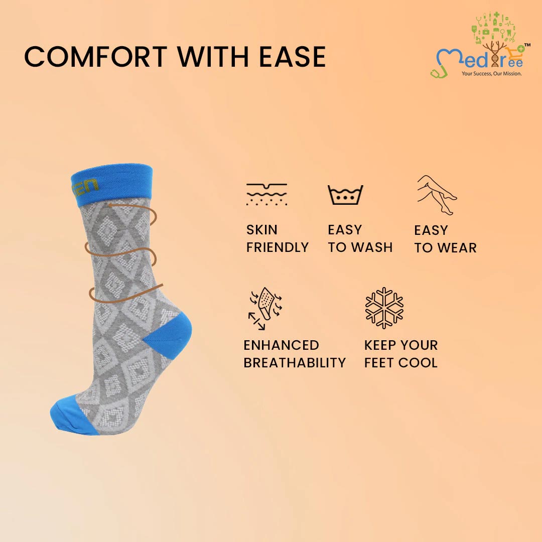 Buy Sorgen Compression Bamboo Crew Length Socks | Medtree.co.in